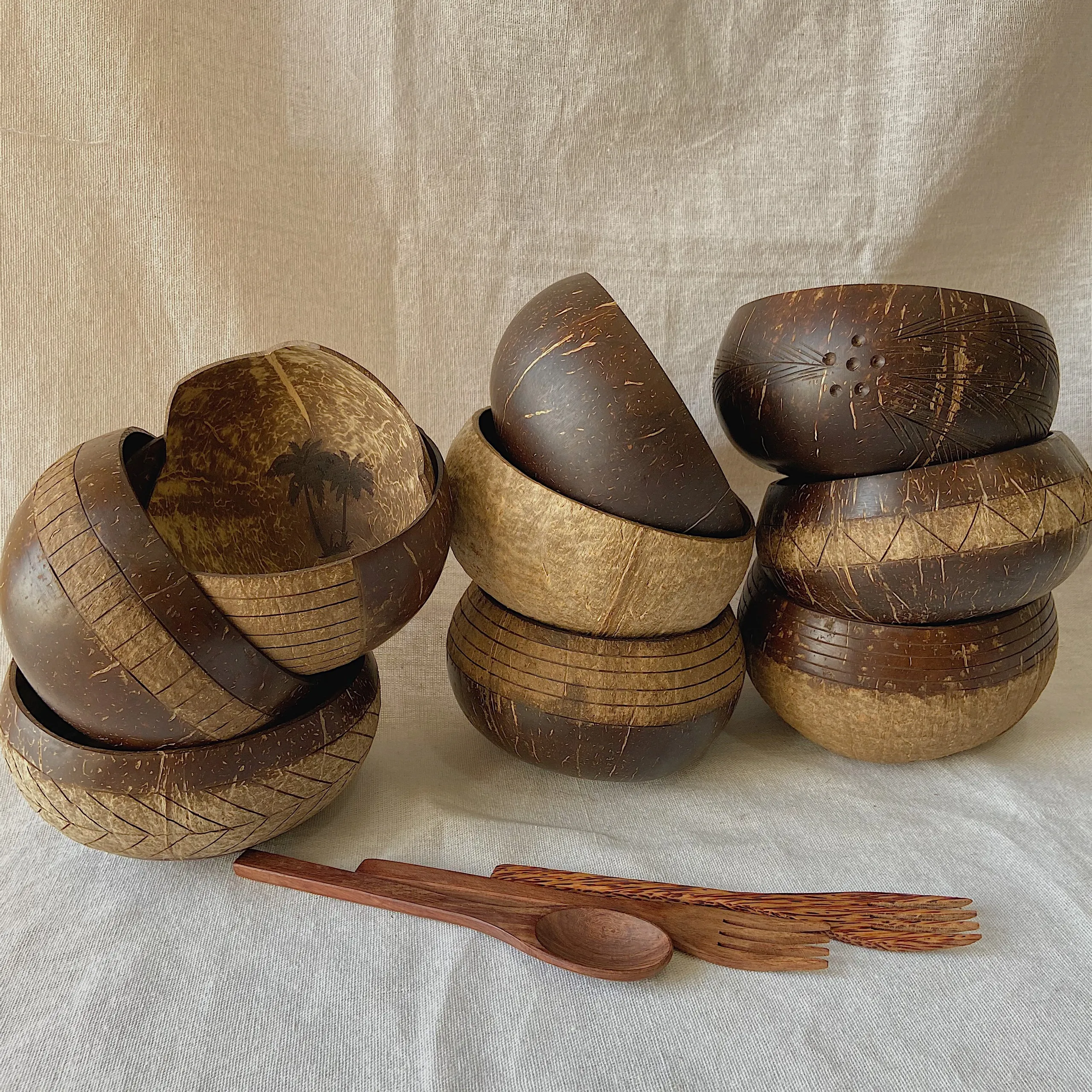 Coconut Bowl Coconut Shell Bowl With Patterns Art Coconut Bowl Factory ...