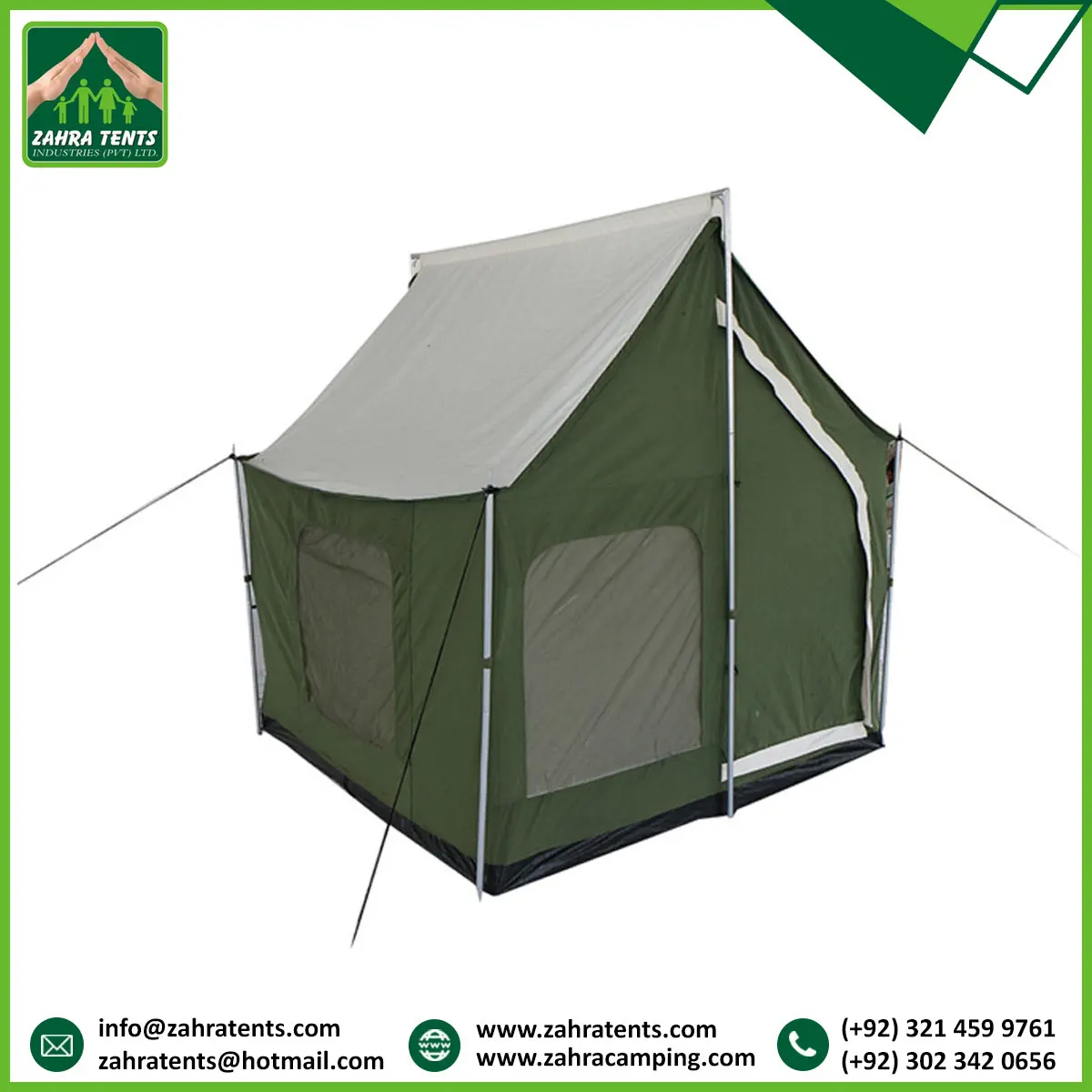 High-quality Outdoor Family Camping Tent 3-4 People Cotton Canvas ...