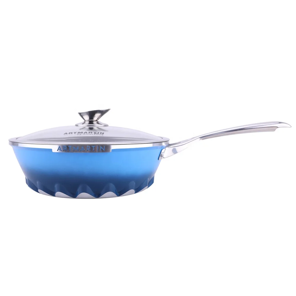 Amercook Die Cast Cookware Saute Pan With Lid Non-stick Frying Pans ...