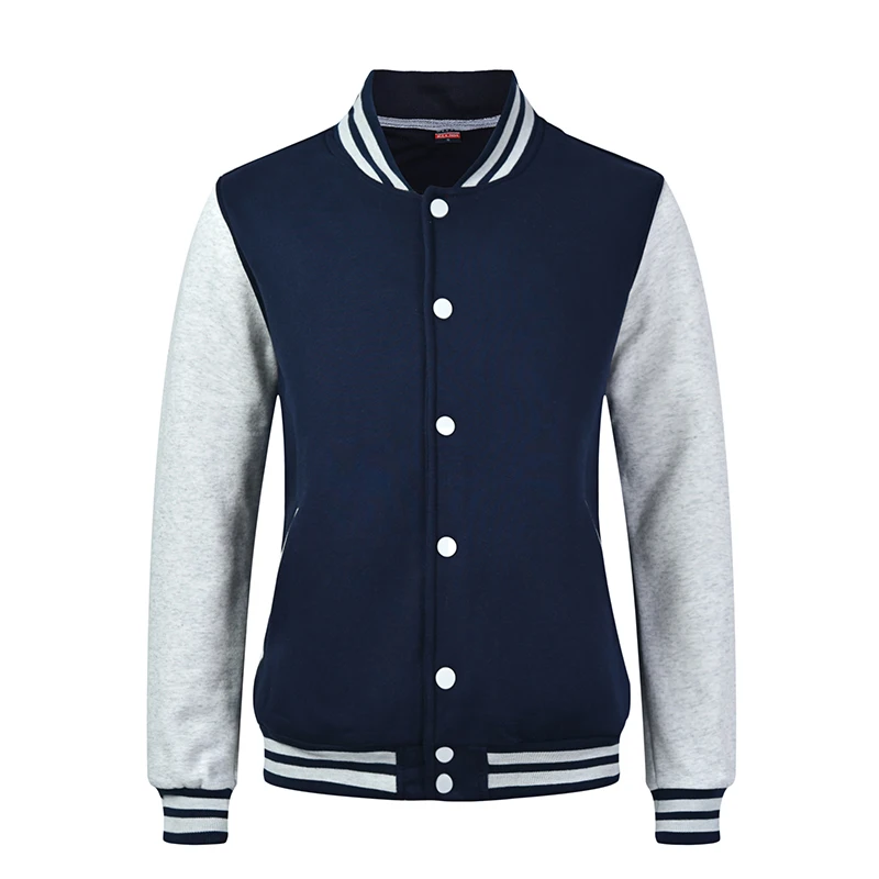 Single-breasted Bomber Jacket Green Varsity Jackets Custom logo ...