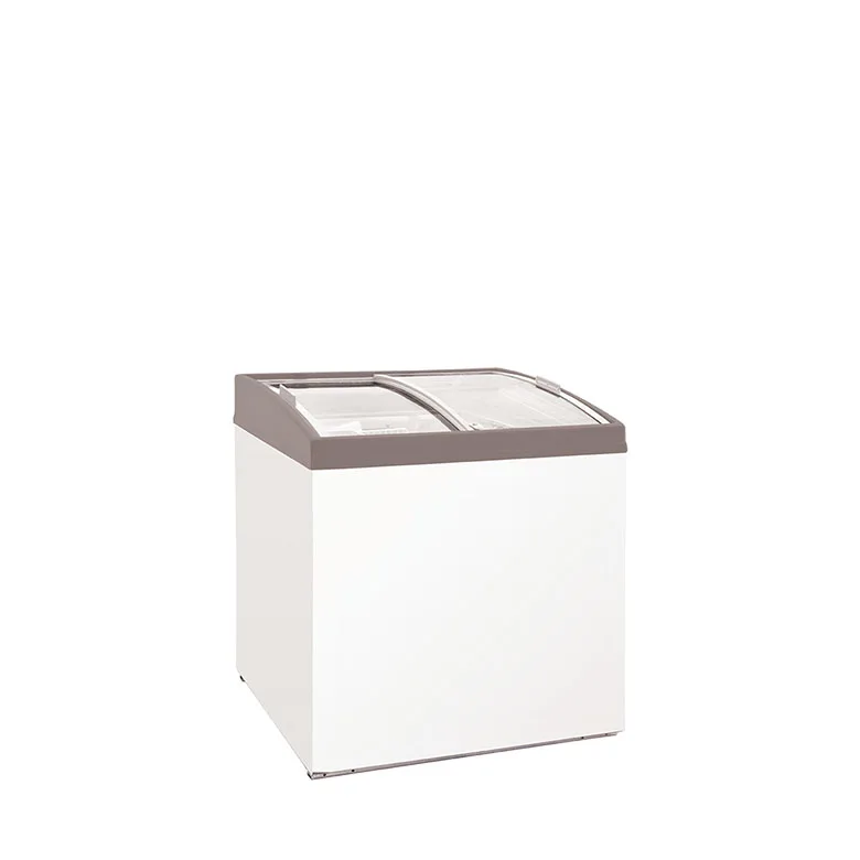 195 L Commercial Supermarket Angled Sliding Curved Glass Chest Deep ...