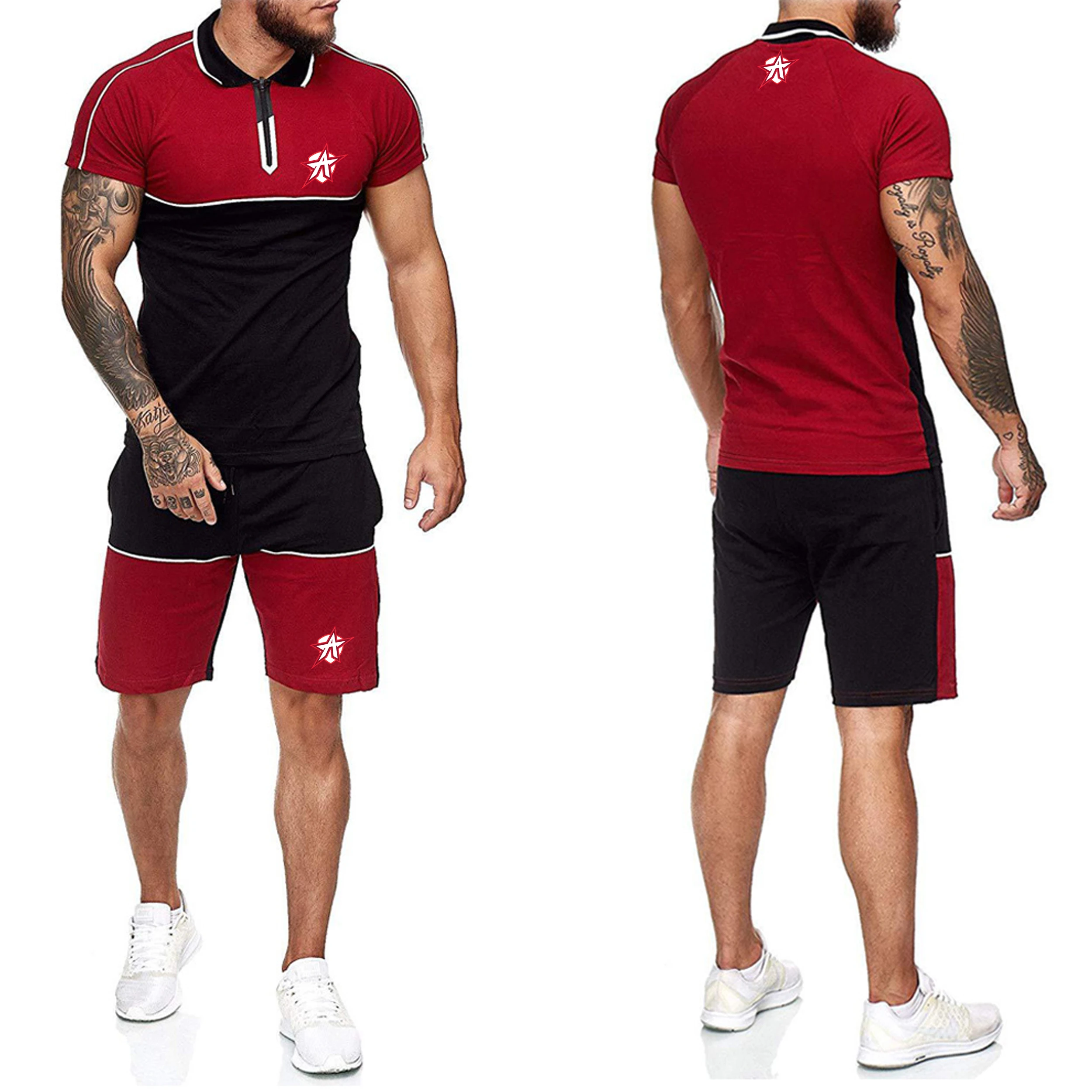 Men's Sportswear Shorts Set High Quality Men Custom Logo Shirts And ...