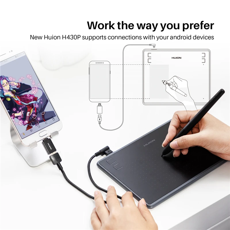 Huion Inspiroy H430P - Affordable 4096 Levels Pressure Sensitivity