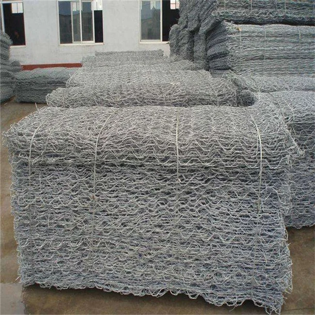 2x1x1m Galfan Wire Hexagonal Woven Gabion Rock Retaining Wall Netting ...
