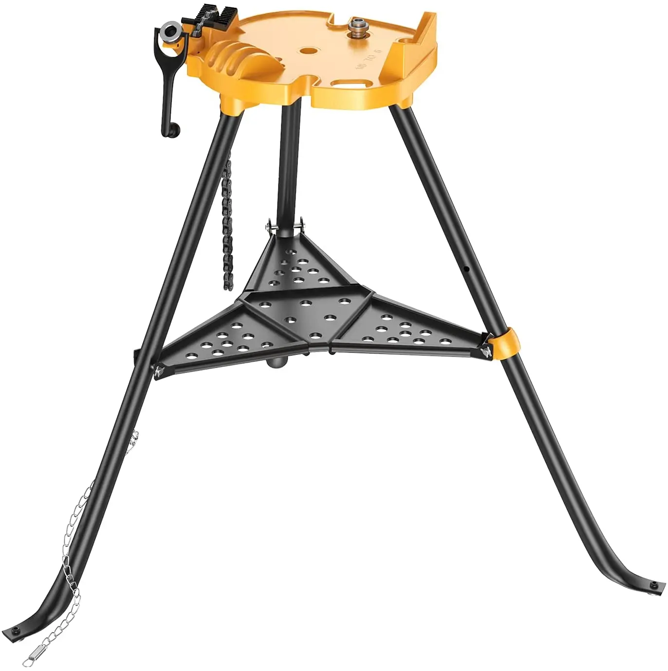 Tripod Pipe Chain Vise Stand, Foldable Steel Legs, 1/8"-6" Portable ...