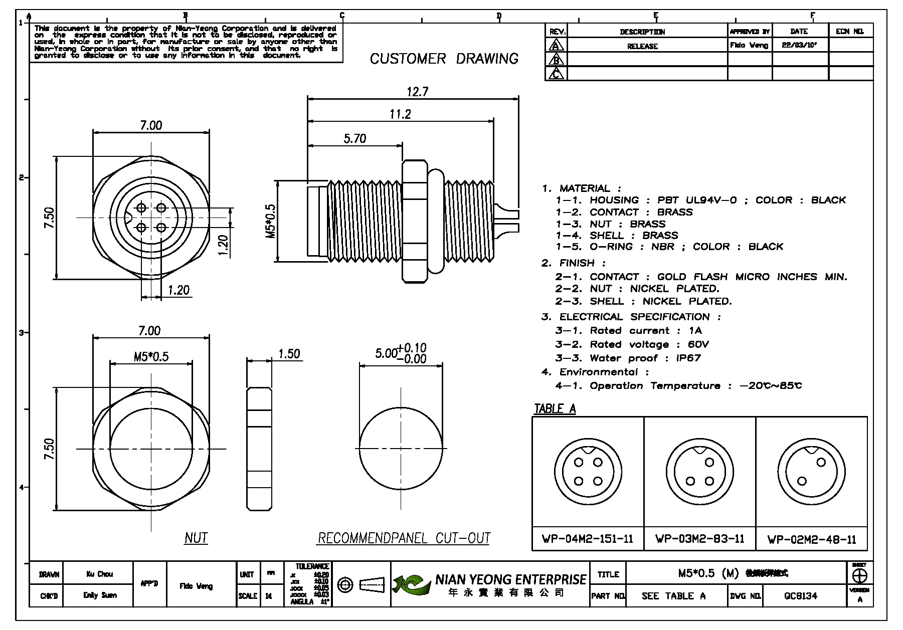 M5 2pin Rear Lock Waterproof Connector - Buy Panel Mount Connector ...