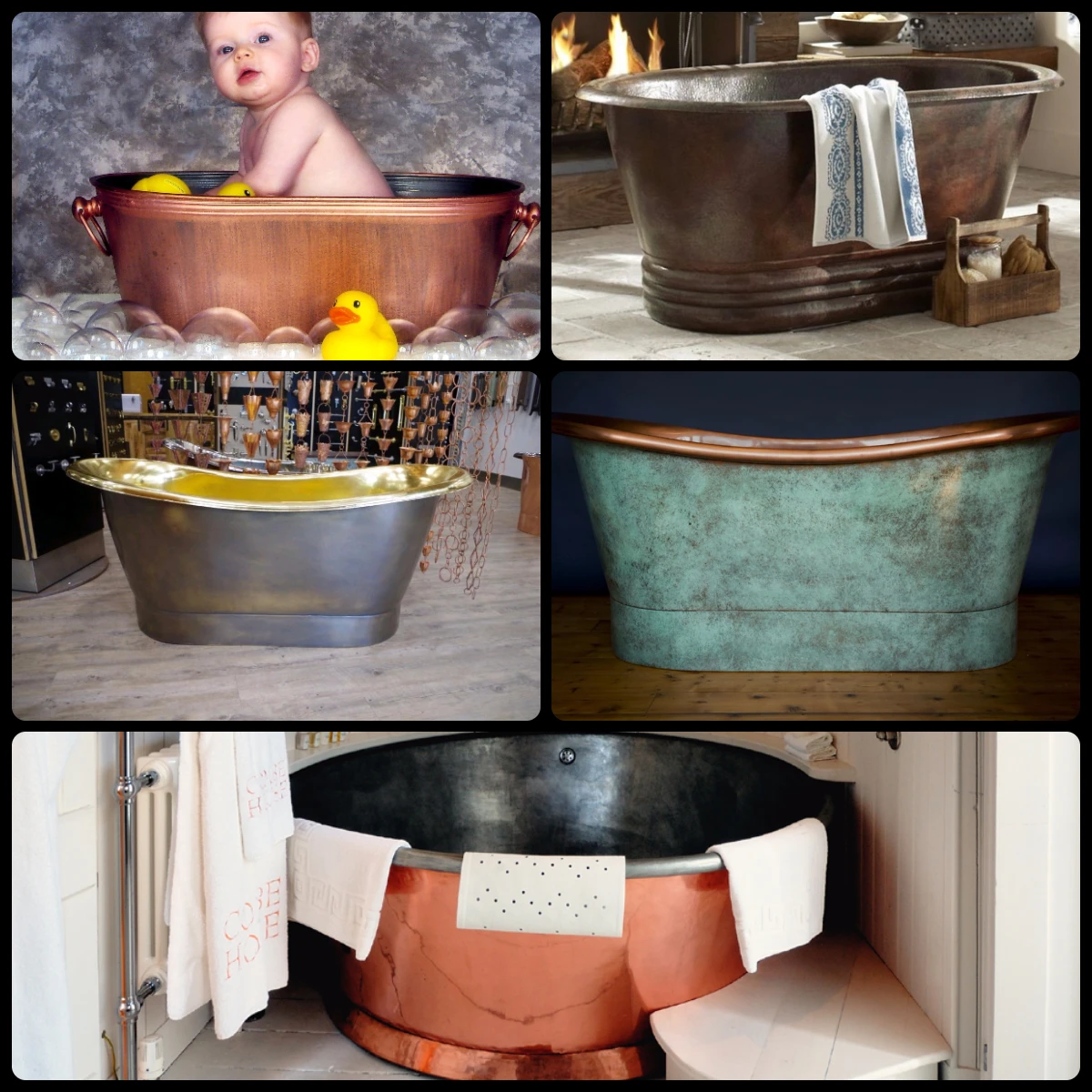 Blue Coating Decorative Two Tone Colored Large Bath Tub