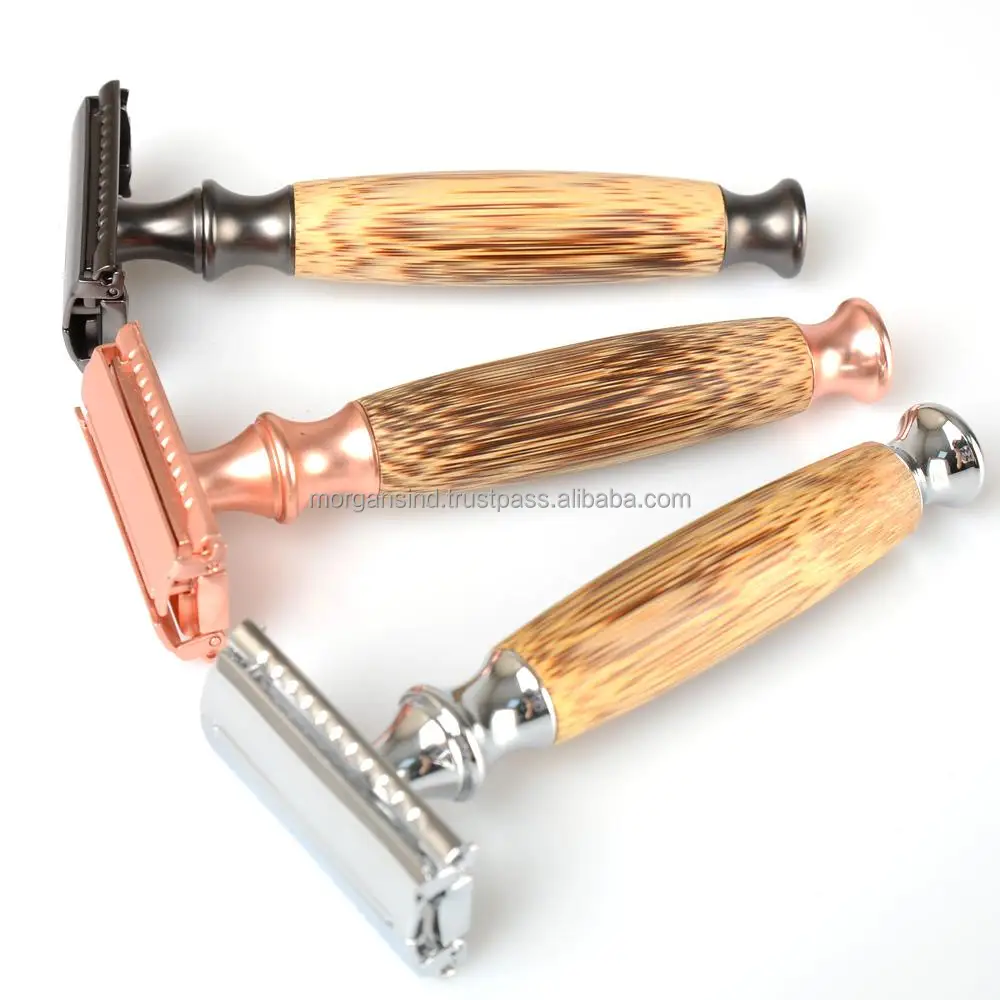 Metal Female Bikini Double Edge Safety Safety Razor With Long Natural ...