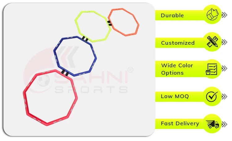 Octagon Agility Ring Ladder - Enhance Speed & Soccer Training
