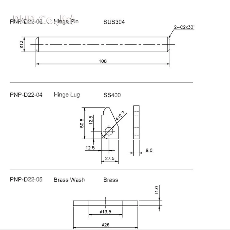 Vietnam Factory Container Door Parts Hinge Pin with Customized Packing