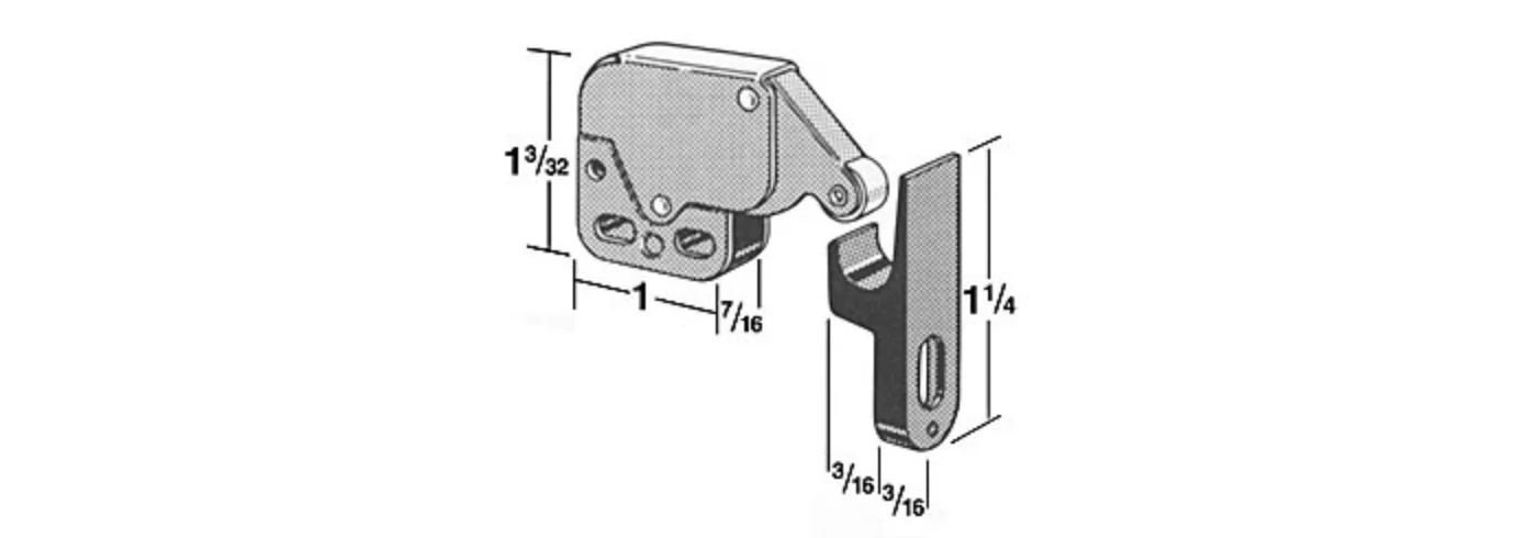 Mini Push Lock Touch Mechanical Latch Cabinet Door Press Open Latch ...