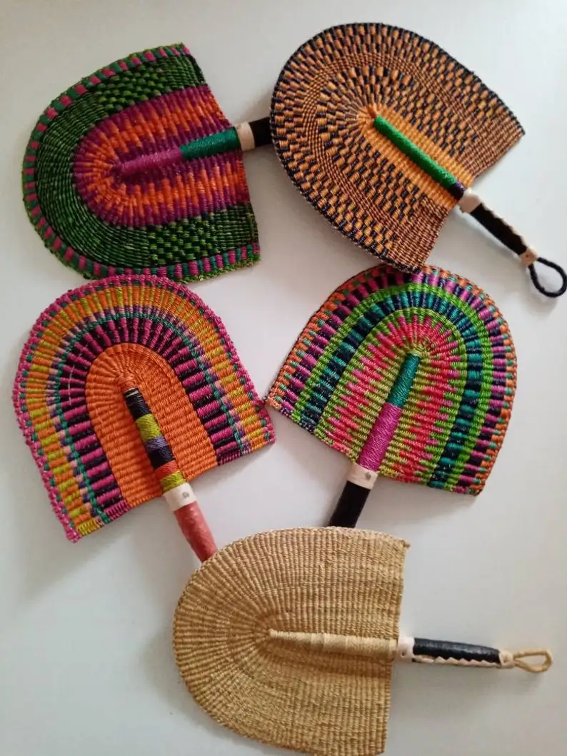 New Vintage Style Seagrass Wall Decorative Large Hand Fans- Decorative ...