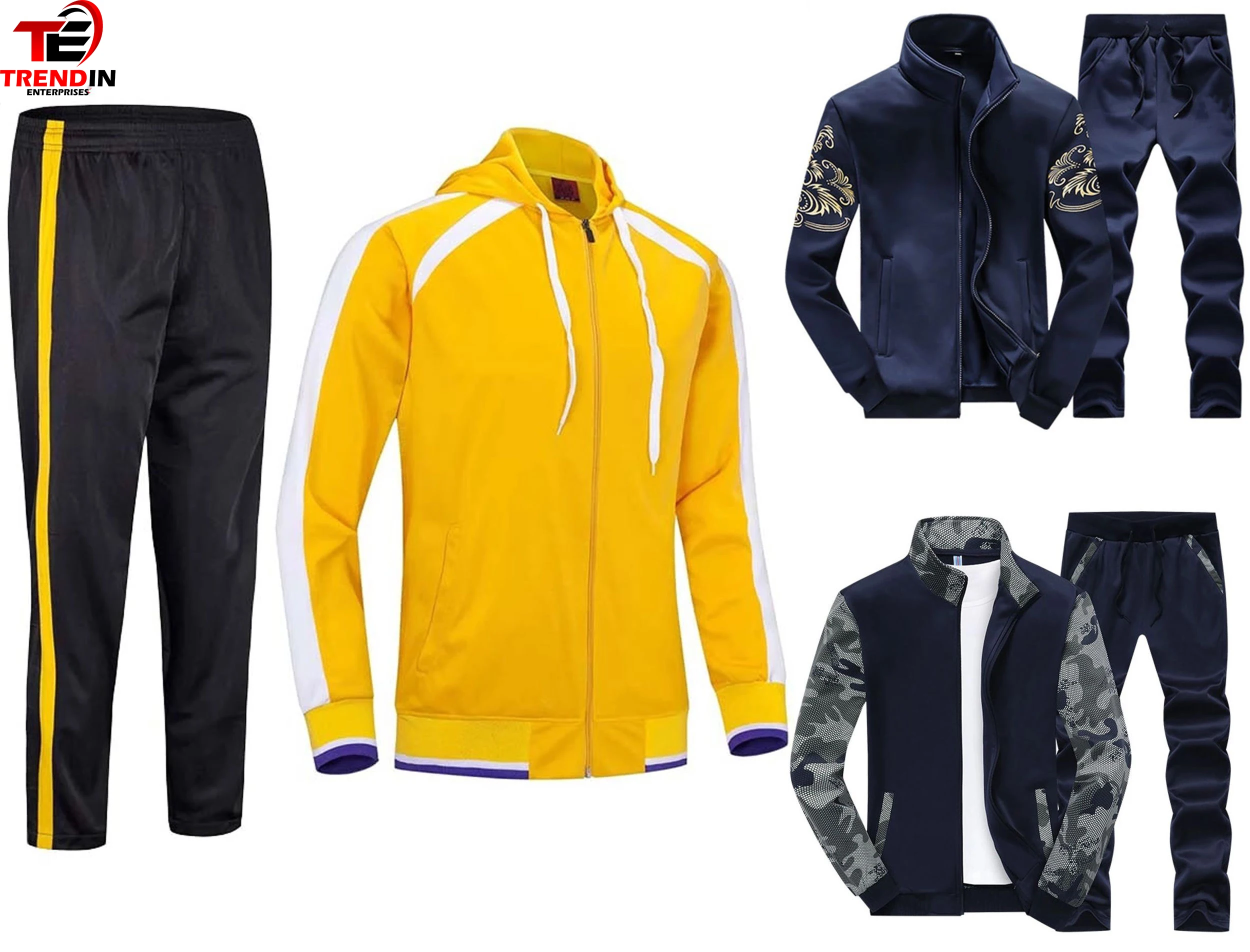 Custom Logo Men Tracksuit 2 Piece Pullover Tracksuit Sets Casual ...