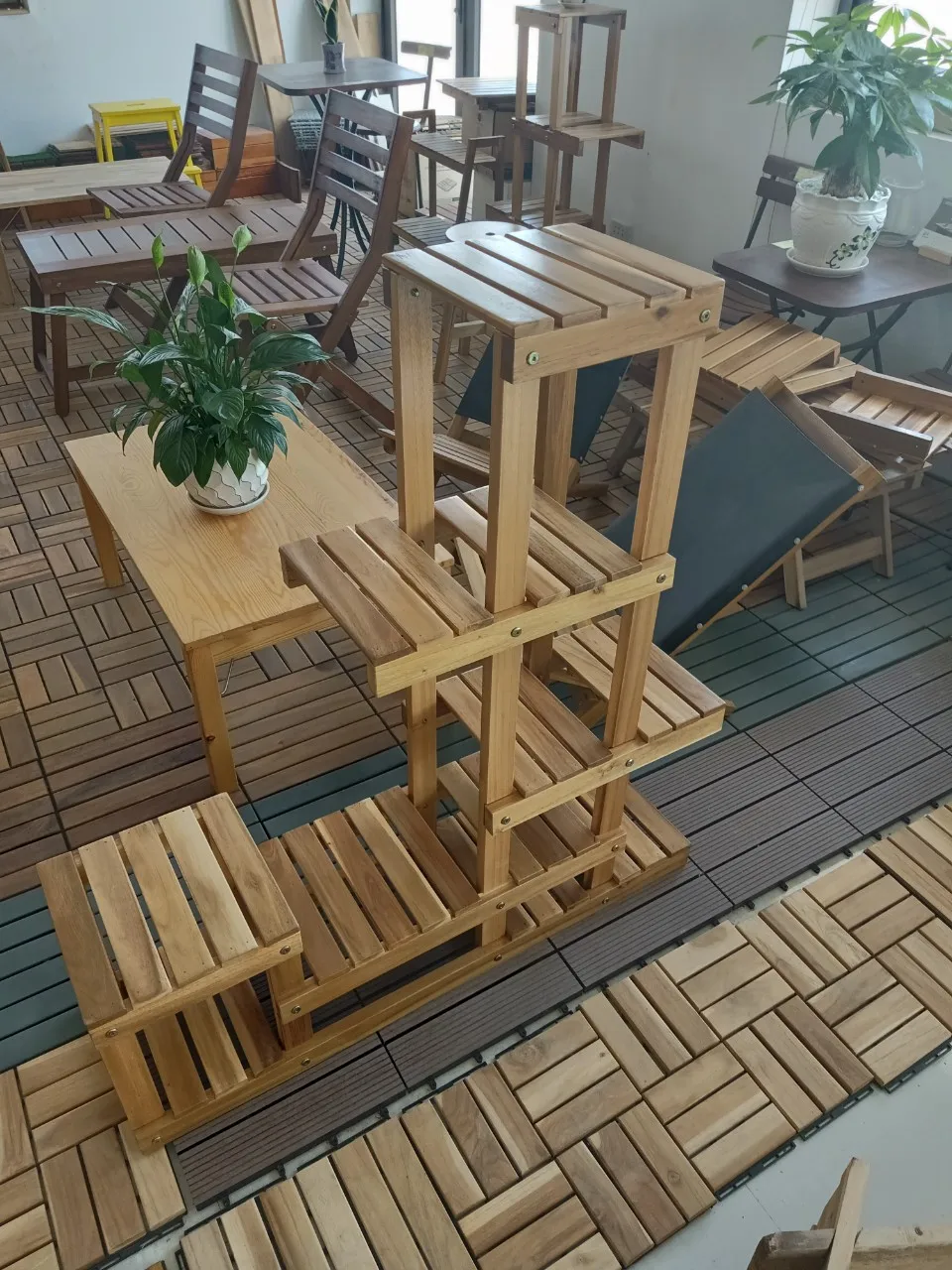 3-tier Rectangular Acacia Wooden Racks High Quality Vietnamese Acacia ...