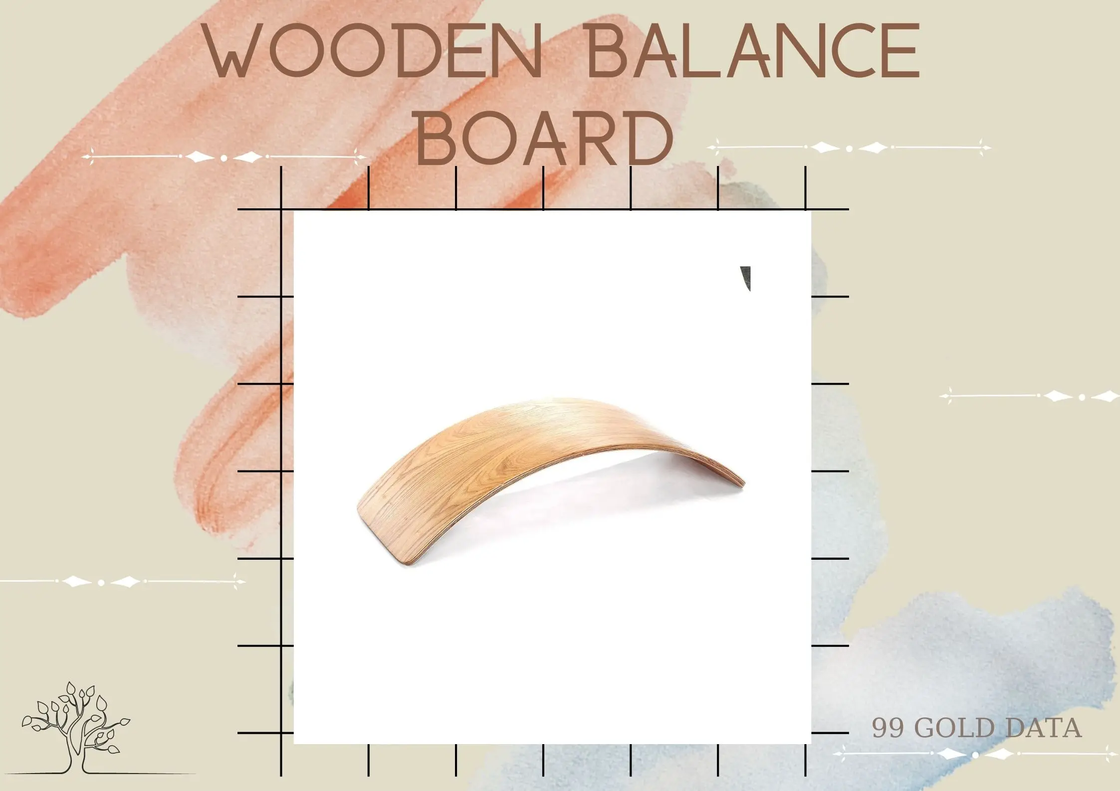 Wooden Wobble Balance Board - Comprehensive Fitness Exercise