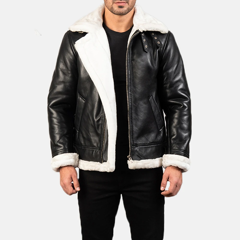 New Thick Leather Jacket Mens Winter Autumn Men's Jacket Fashion Warm ...
