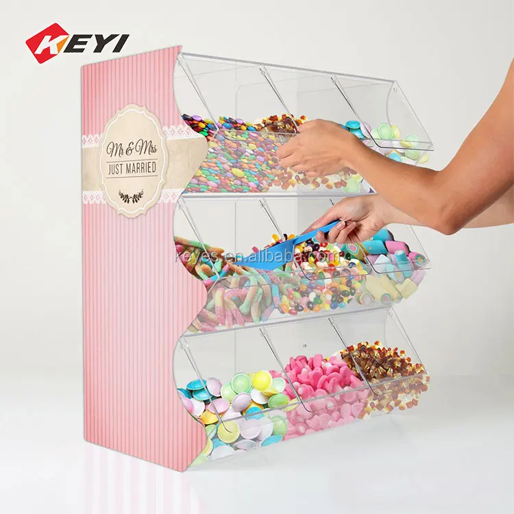 Custom Clear Acrylic Boxes - Stackable Candy Bins