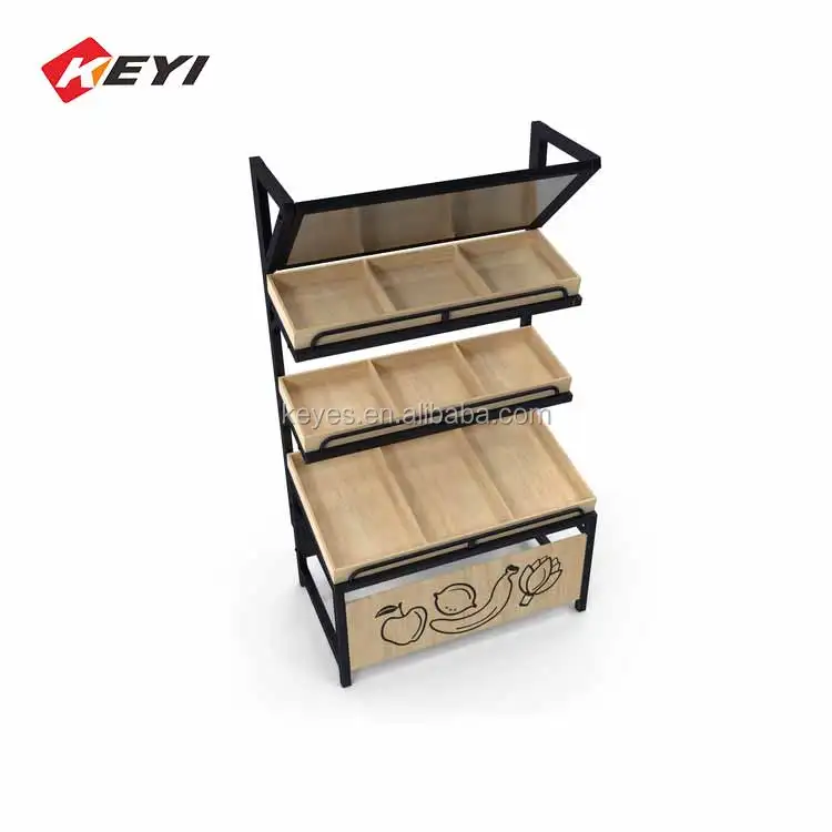 Custom Supermarket Shelves - Efficient Fruit & Veg Display