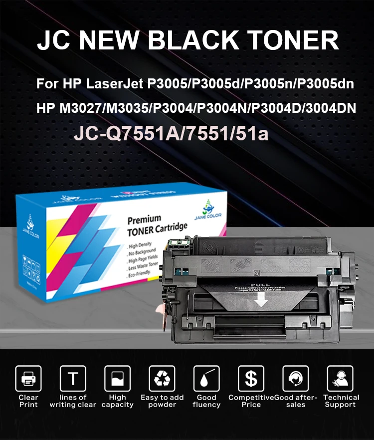 Jane Color Compatible HP for LaserJet P3005dn 3004DN M3027 M3035 Black ...