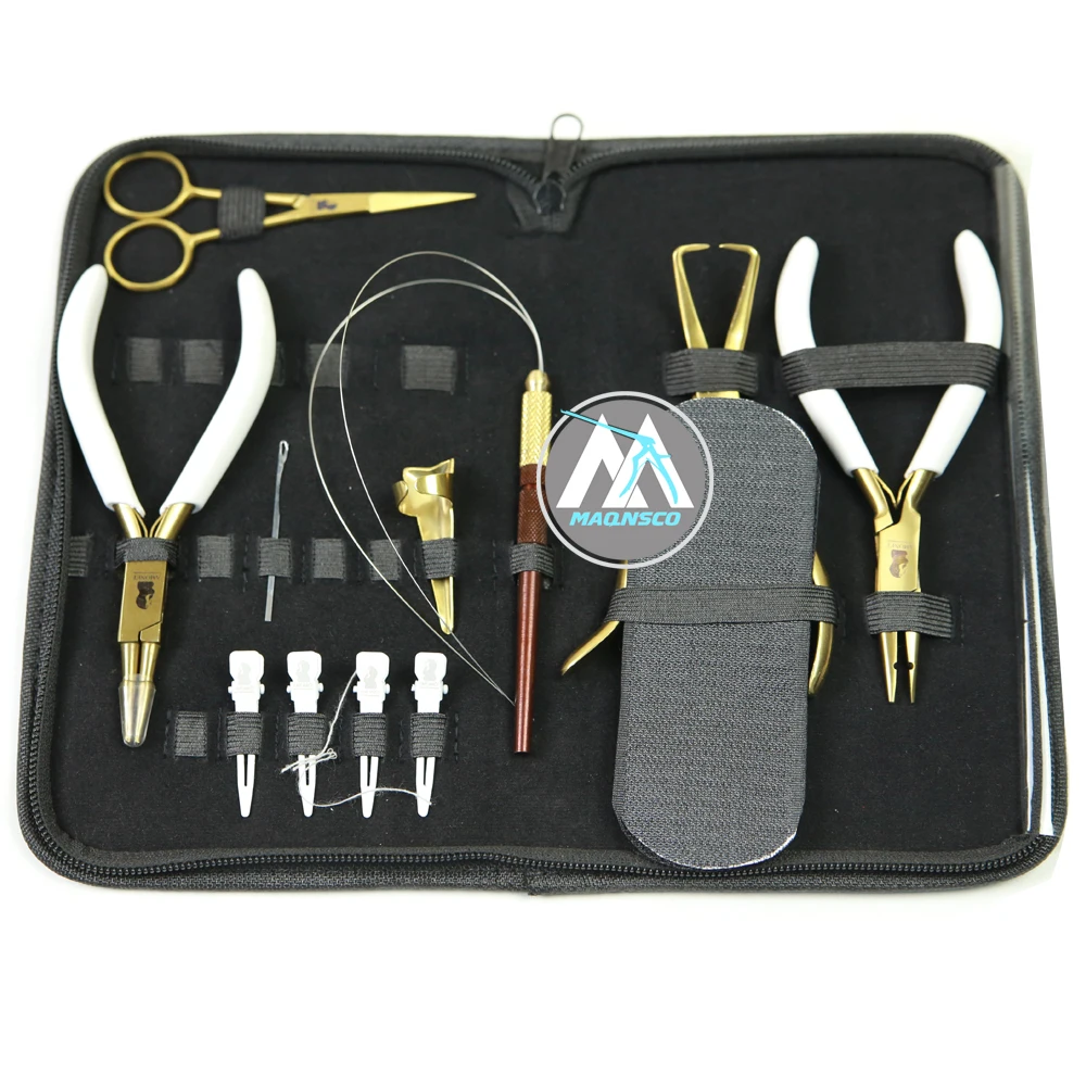 Hair Extension tools set including Hair Extension Pliers Loop Needle ...