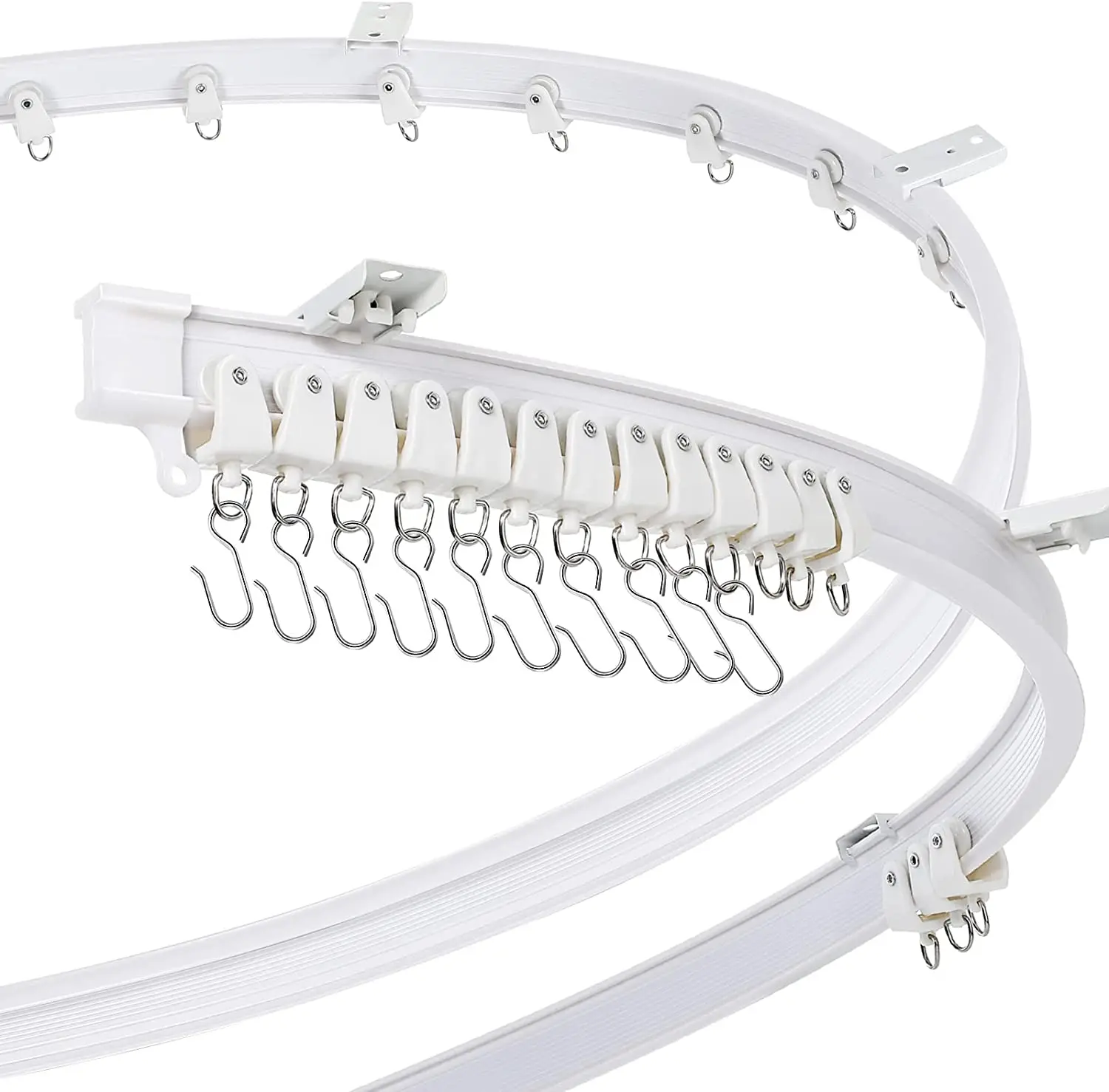 White PVC Curved Curtain Rail - Durable & Stylish Solutions