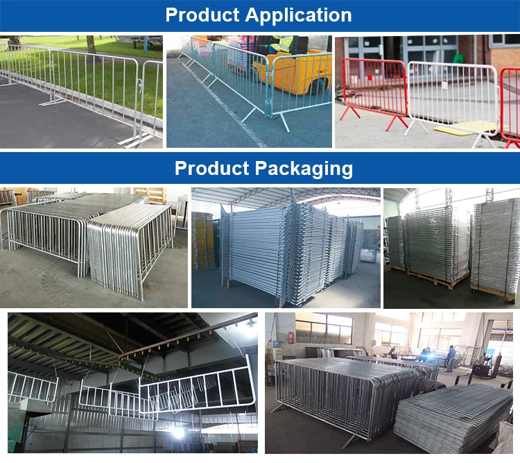 Metal Fence Traffic Control Barricade Steel Portable Customized ...