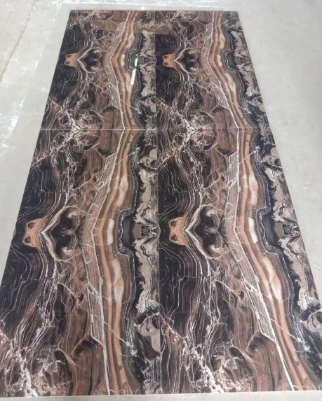 Maroon Calacatta Digital Glazed Porcelain Tiles by Ncraze Ceramic
