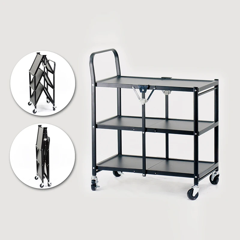 Rolling Triple Platform Metal Service Trolley Cart| Alibaba.com