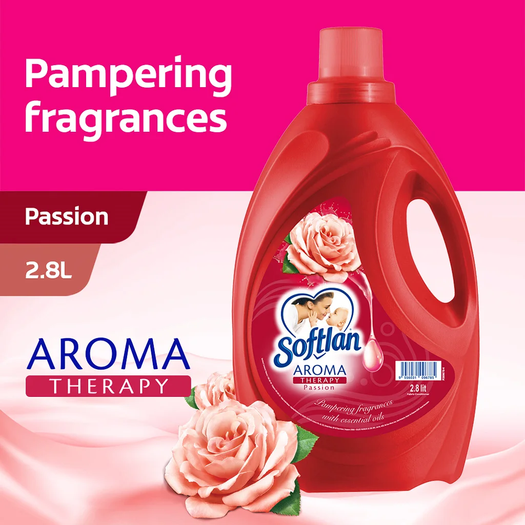 Softlan Aroma Therapy Fabric Softener Liquid Passion 2.8l - Buy Fabric ...