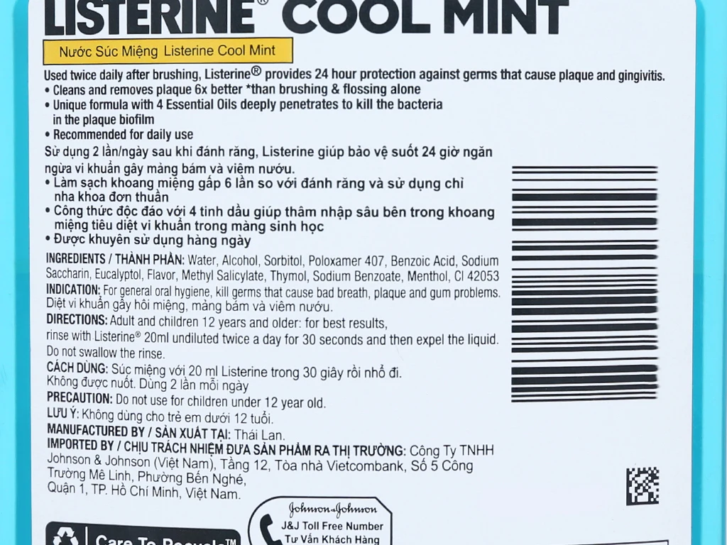 Cool Mint Listerine Msds