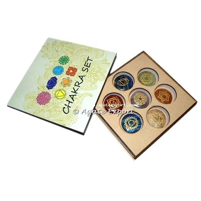 Crystals Chakra Stones - Heart Shaped Gift Box for Healing