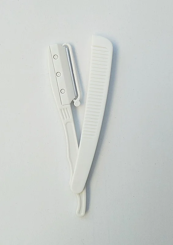 High Quality Plastic Handle Stainless Steel Blade Disposable Straight ...