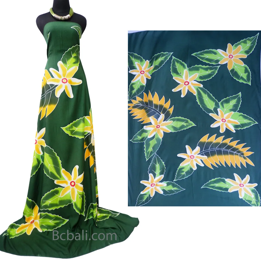 Shop Pareo Sarongs - Hand Painted Flower Design Beachwear