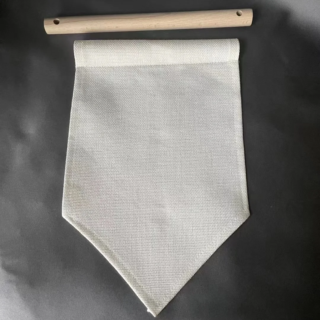 Diy Promotional Advertising Sublimation Linen Banners Flags With Black ...