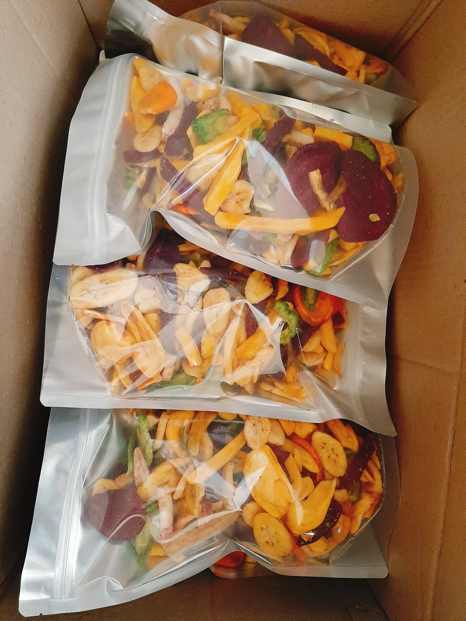 Fried Dried Fruits and Vegetables Mixed Crispy Dry Vegetable and Fruit ...