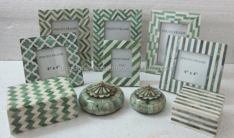 Hand Craved Bone Inlay Photo Frame Picture Frame By United Trade World ...