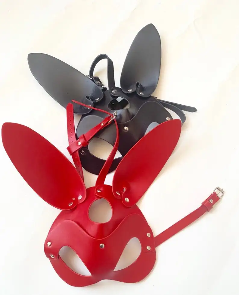 Porn Fetish Head Mask Whip Bdsm Bondage Restraints Leather Halloween ...