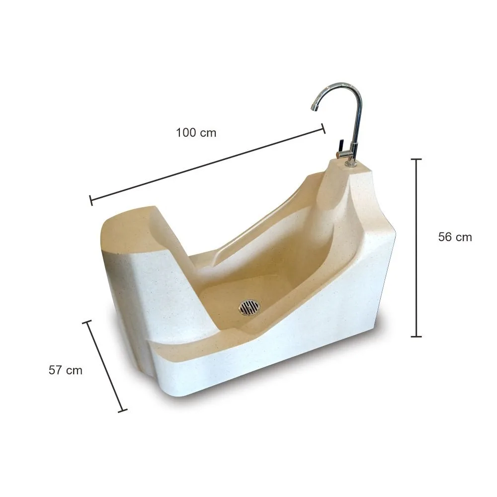 Wudu Foot Washer - Wudu Washing Sink Foot Wash Basin Terrazzo Resin ...