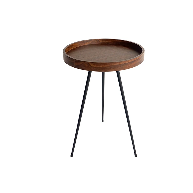 Modern Nordic Design Living Room Side Table Wooden Small Round Coffee ...