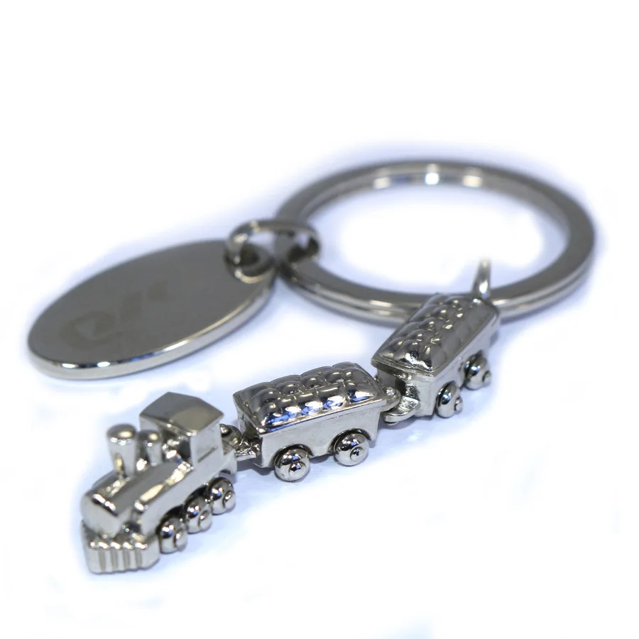 3d Metal Steamtrain Locomotive Railway Removable Wheel Train Keychain ...