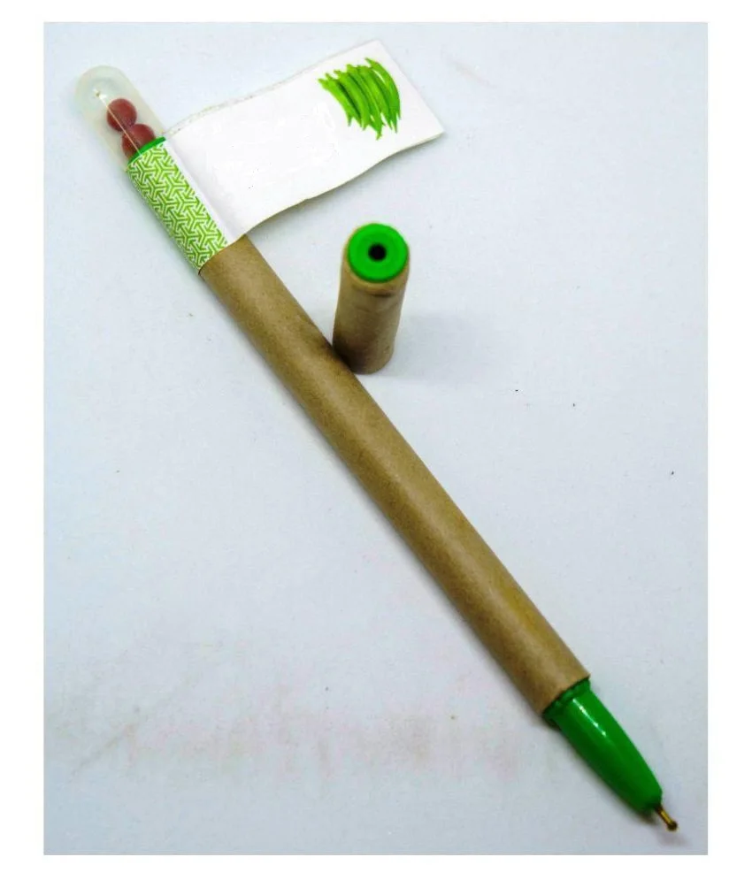 Promotional Recycled Plain Table Paper Pens With 5 Seeds Set Customized ...