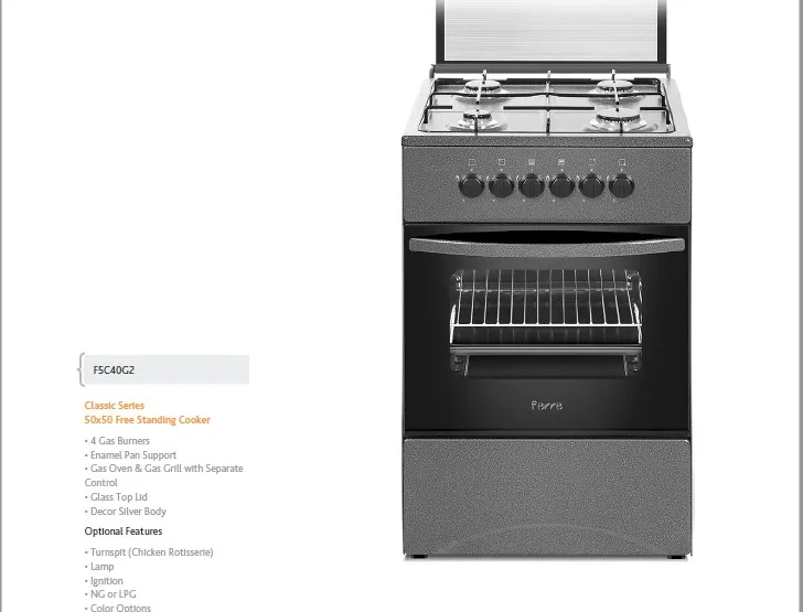 International Popular Free Standing Cooker-oven 50x50 Cm With Full ...