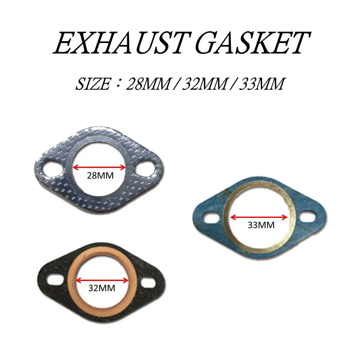 TWH Universal Motorcycle Muffler Exhaust Non-Asbestos Gasket