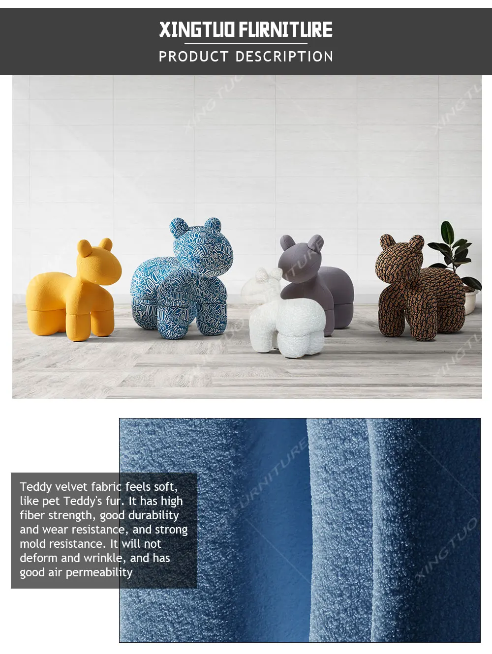 Modern Cute Animals Chair Kids Fiberglass Pony Puppy Leisure Chair For ...