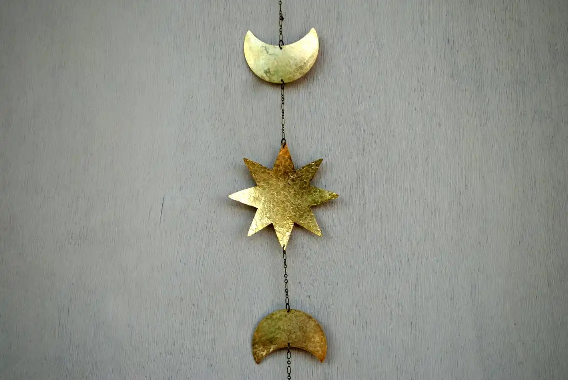 Moon Phase Garland Wall Art For Home Decoration Boho Decor Modern Moon ...