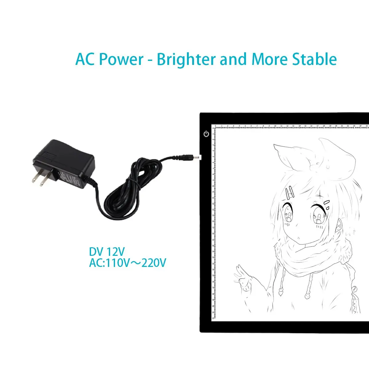 Huion A2 LED Light Pad - Adjustable Brightness & Touch Button