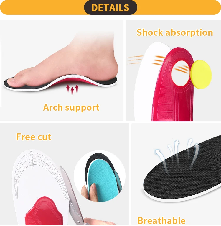Plantar Fasciitis Treatment Inserts Flat Feet Eva Orthopedic Inner Sole ...