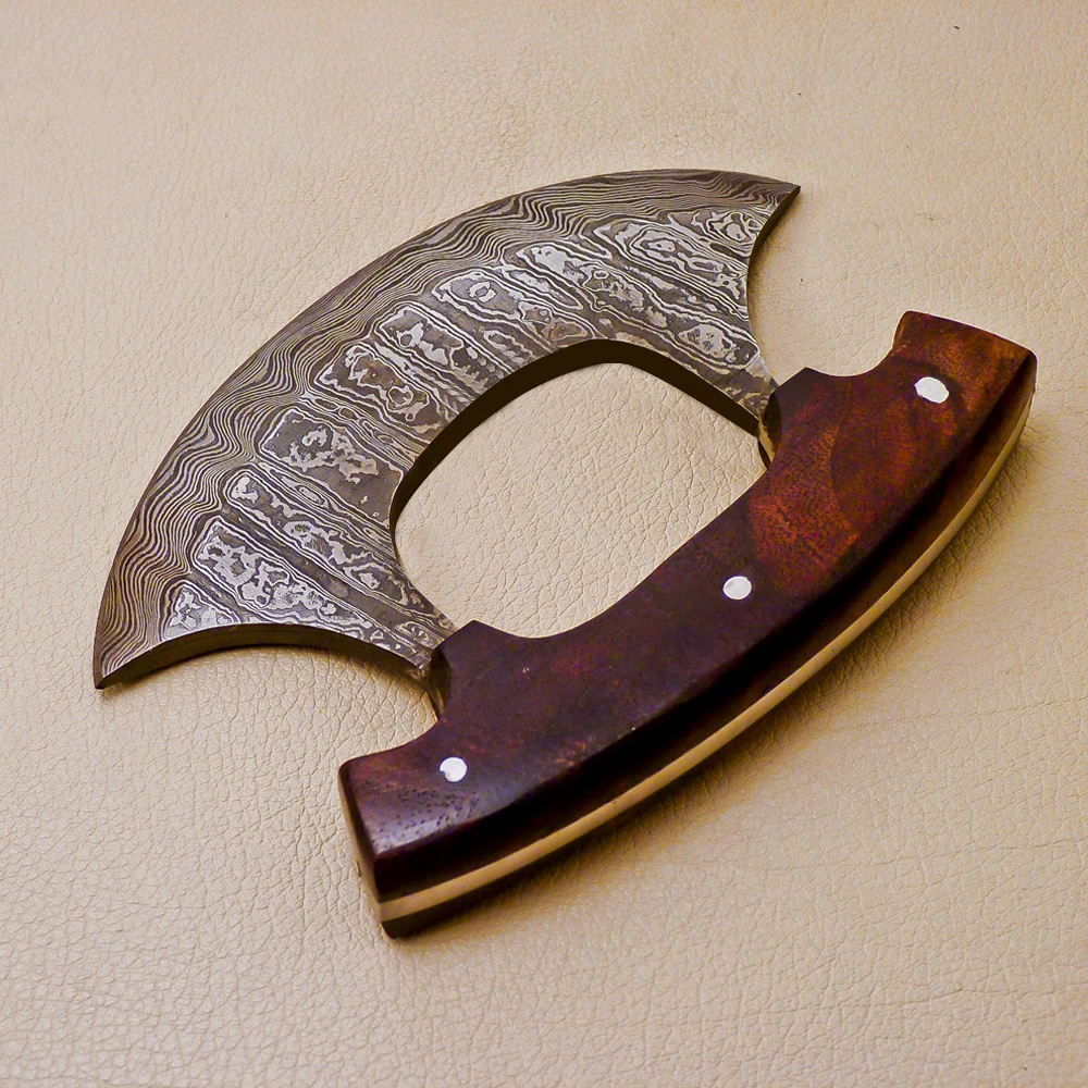 Wholesale Price Damascus Ulu Knife - Custom Mincing Knives