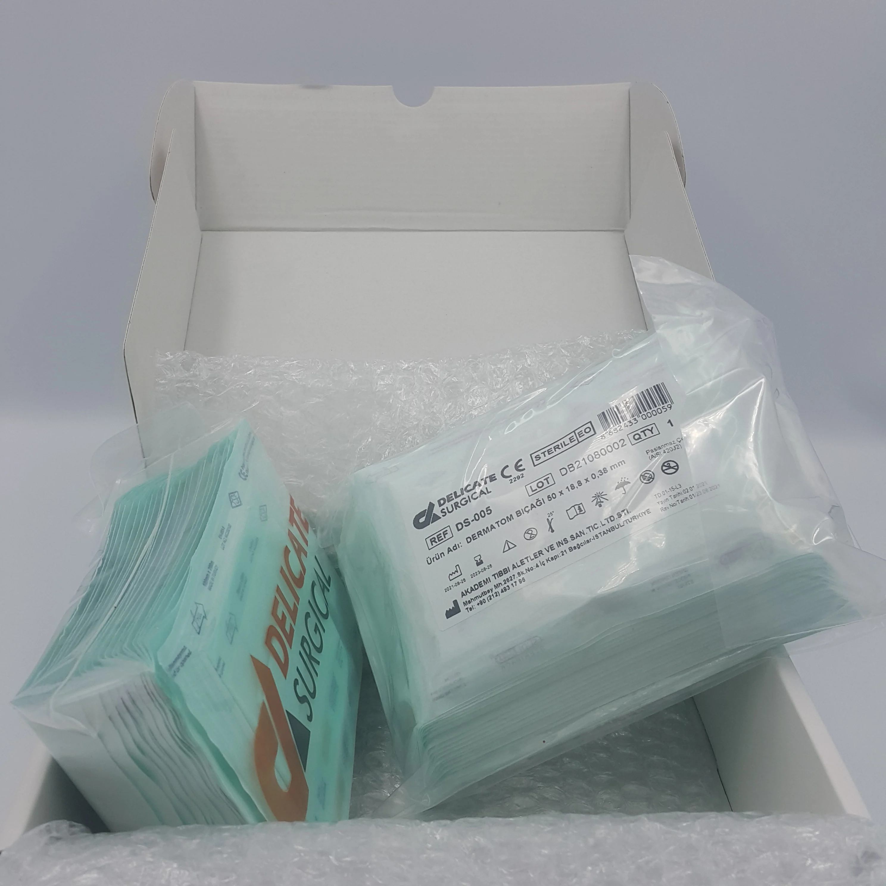 Dermatome Blade Stainless Steel Sterile Package Skin Grafting Tools ...