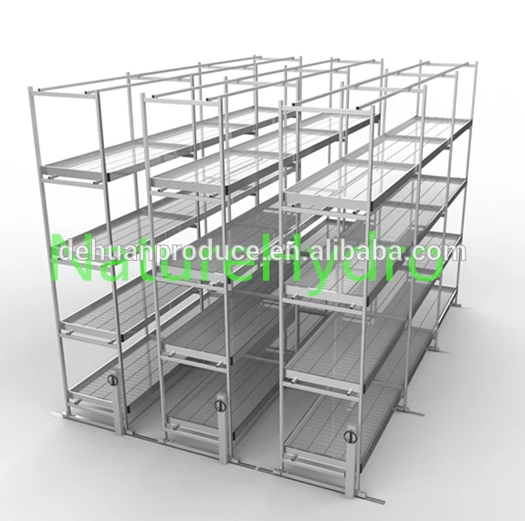 Mobile Grow Rack Vertical Indoor Farming Hydroponic Growing System ...
